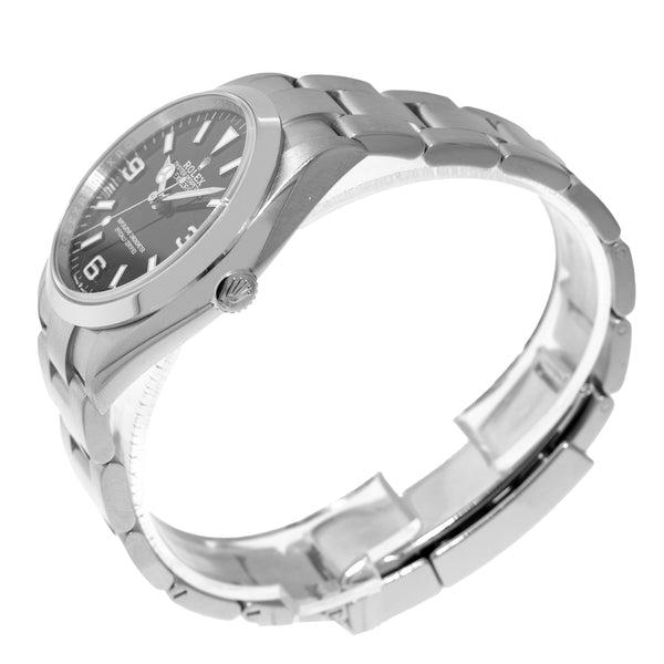 Rolex Explorer I 36mm Stainless Steel Black Dial & Smooth Bezel 124270 ...