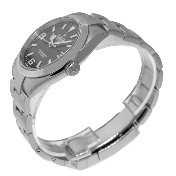 Rolex Explorer I 40mm Stainless Steel Black Dial & Smooth Bezel 224270 ...