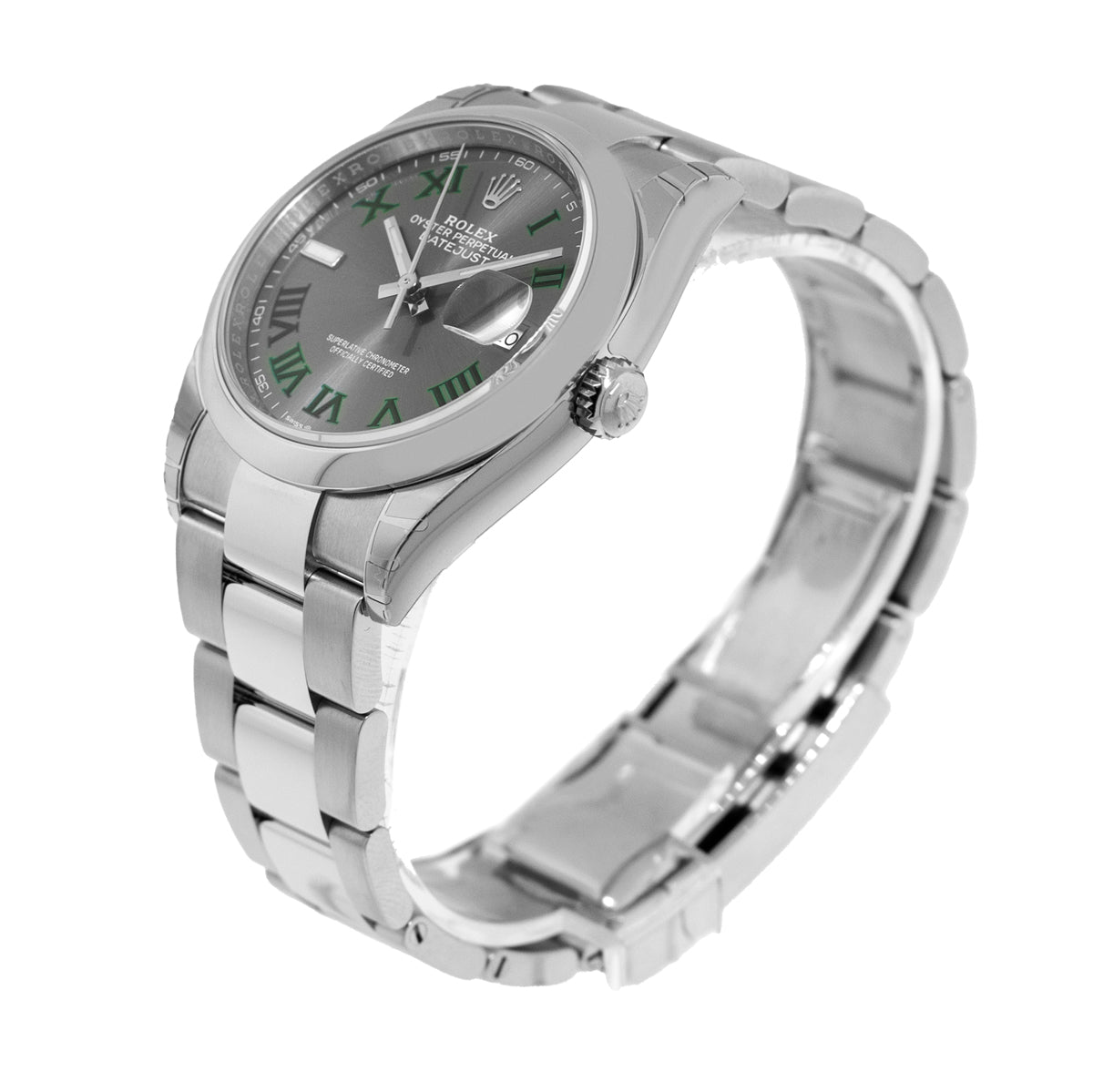 Rolex Datejust 36mm Stainless Steel Wimbledon Dial & Smooth Bezel 1262 ...