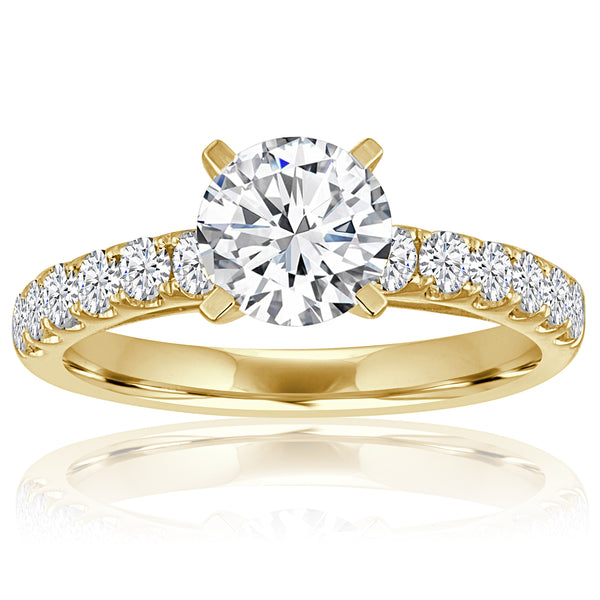 Round Diamond Split Prong Cathedral Setting – Da Vinci Fine Jewelry