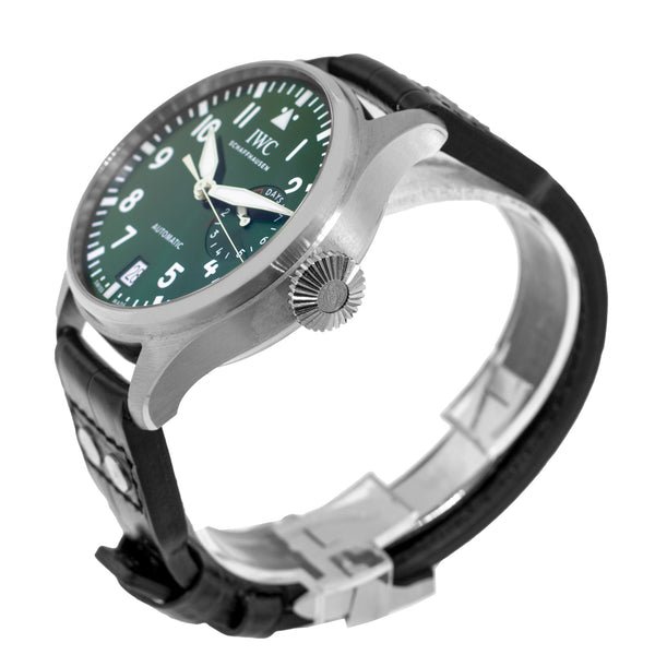 IWC Big Pilot's Watch 46.2mm Stainless Steel Green Arabic Dial IW50101 ...